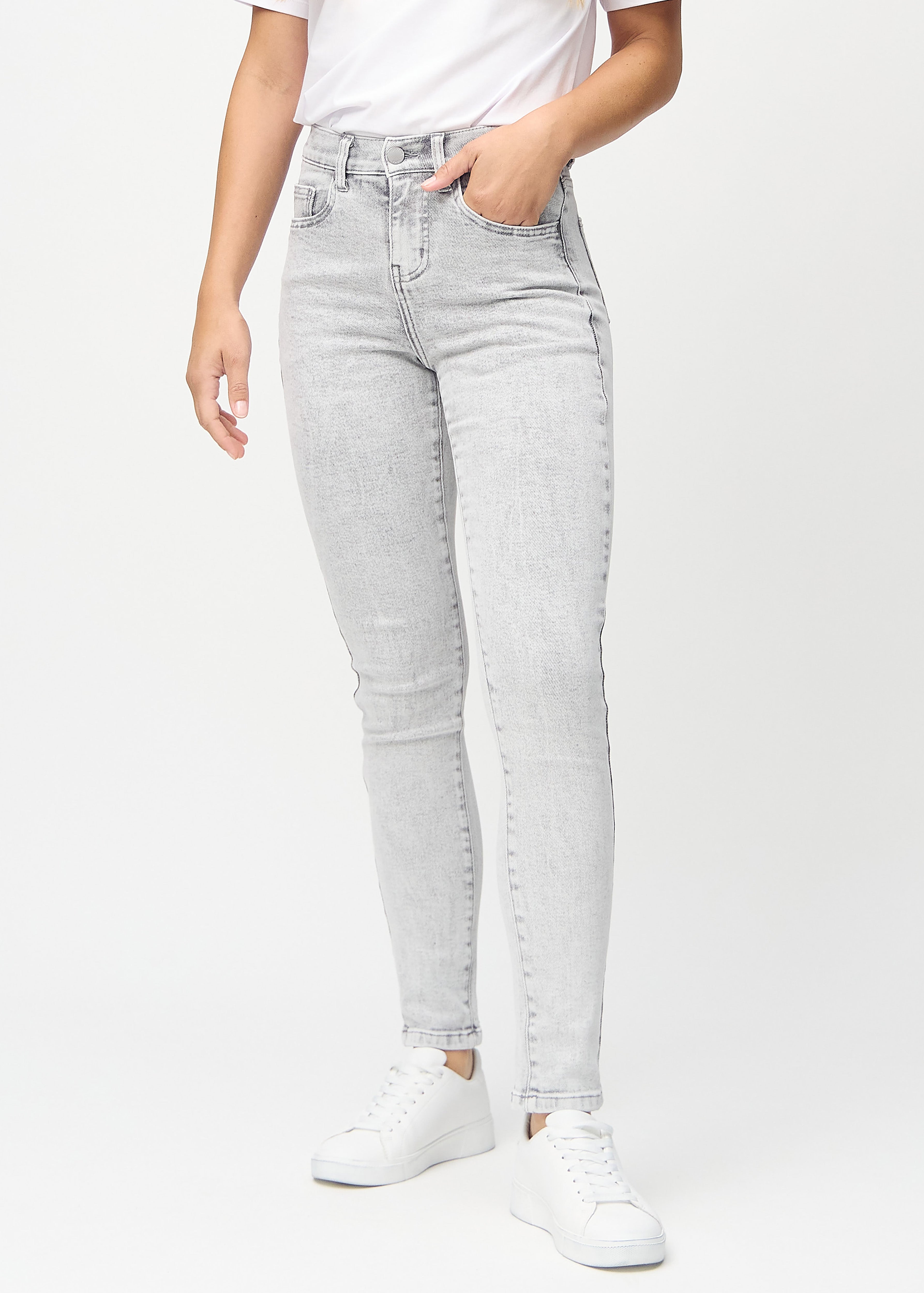 Ashes™ Slim Denim Jeans – Lysegrå – Dame | Perfect Jeans